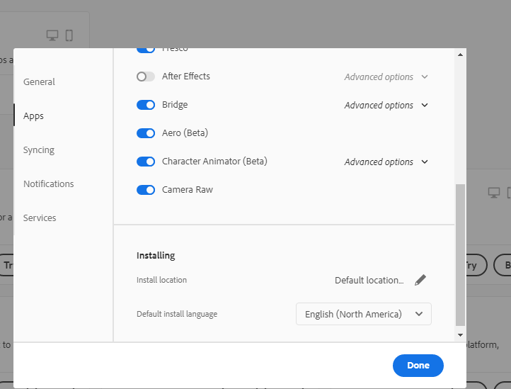 Solved: I can't find settings in the preferences, apps - Adobe Product ...