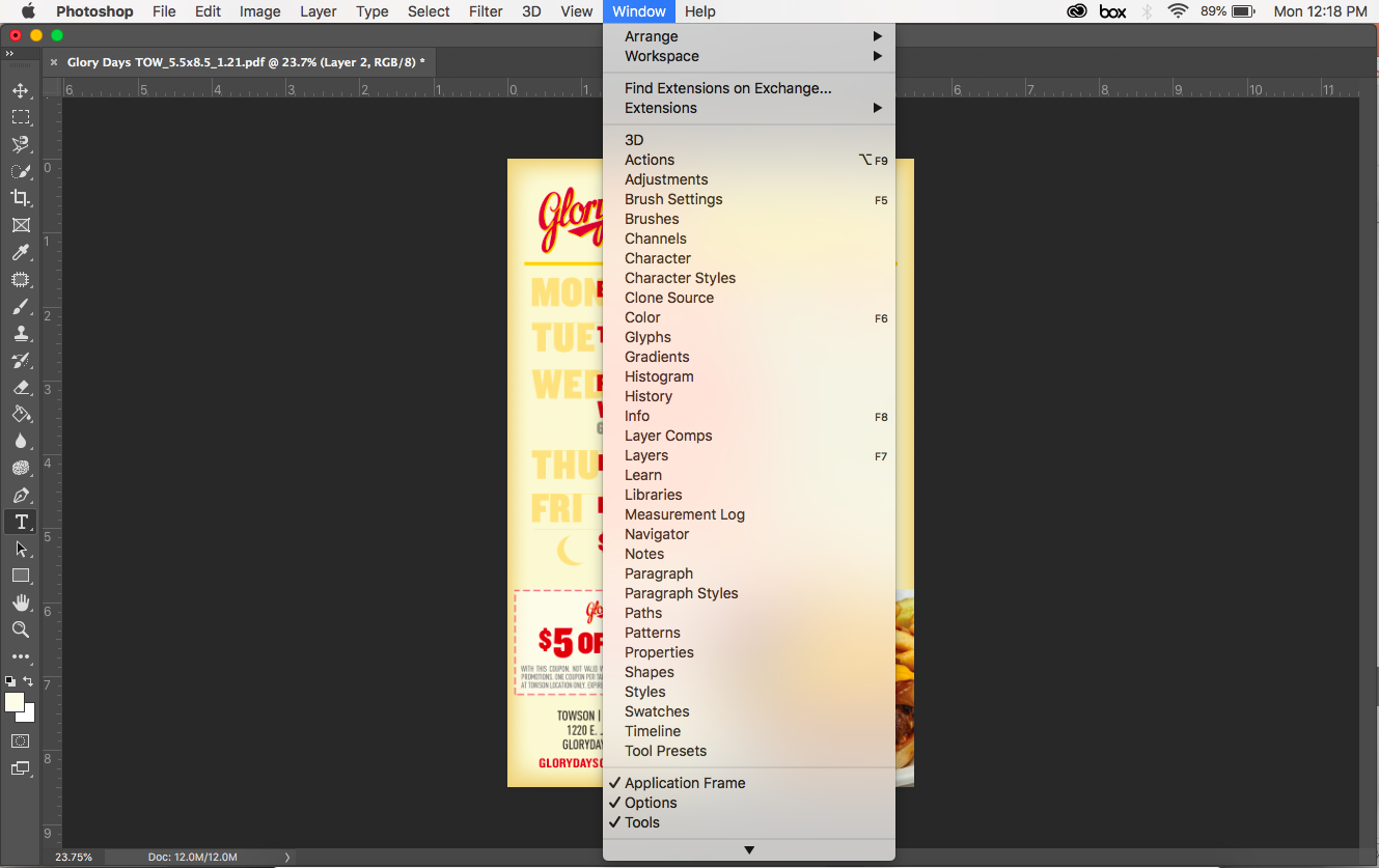 Solved: Top Menu Bar (Options bar) Missing from Photoshop ... - Adobe ...