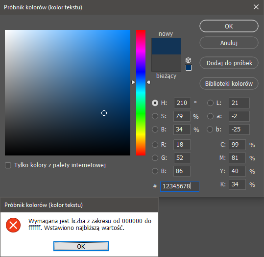 Solved: Character limits in color pickup - Adobe Community - 11789880