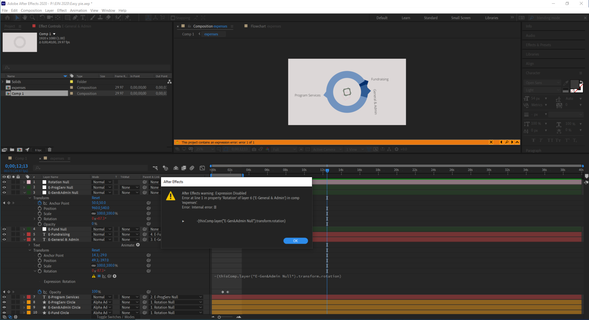 Error with expression after pre-comp - Adobe Product Community - 11794198