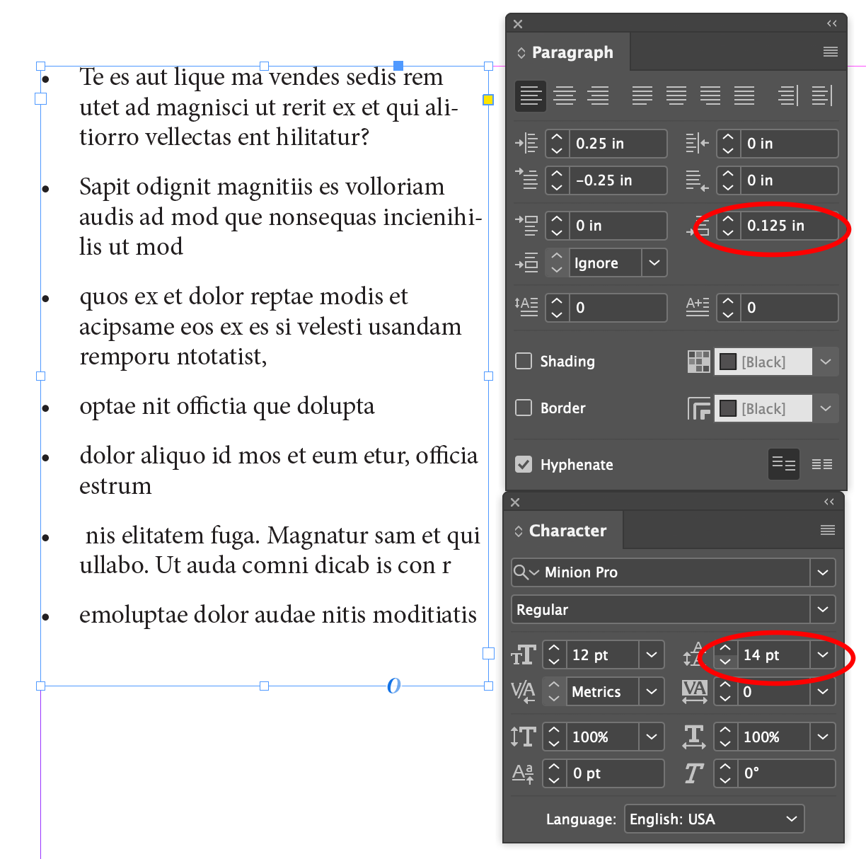 Solved: Change line spacing in a bullet list? - Adobe Product Community ...