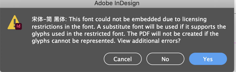 Solved: I got a warning of fond not embedded when exportin... - Adobe ...