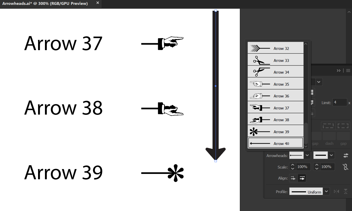 Arrowheads file does not show latest arrow added f... - Adobe Product ...