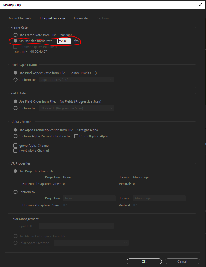 How to output movie to a different frame rate with... - Adobe Product ...