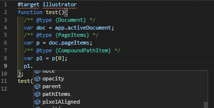 JSDoc for Illustrator / VSCode - Adobe Product Community - 11814078