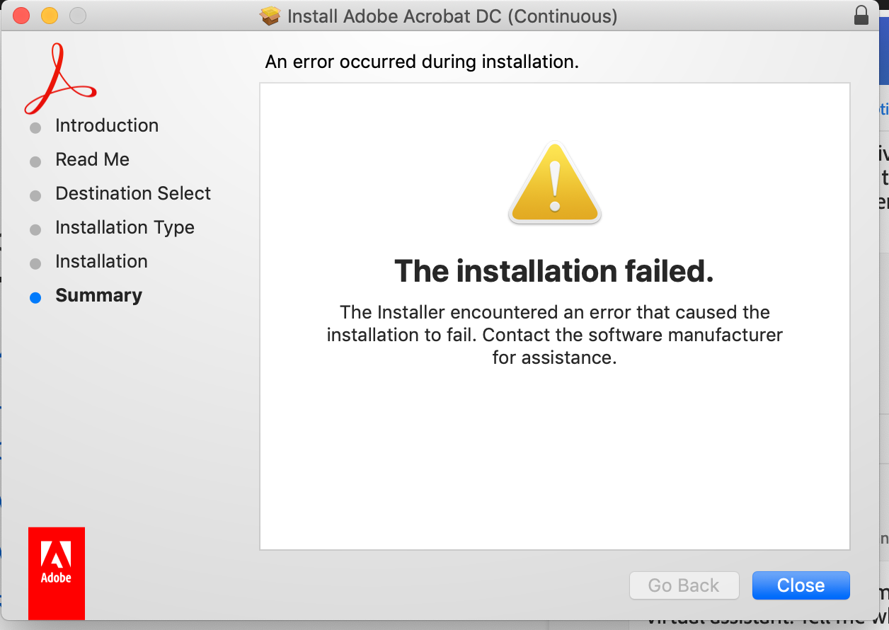 Can't install Creative Cloud on new MacBook Air Er... - Adobe Product Community - 10610013