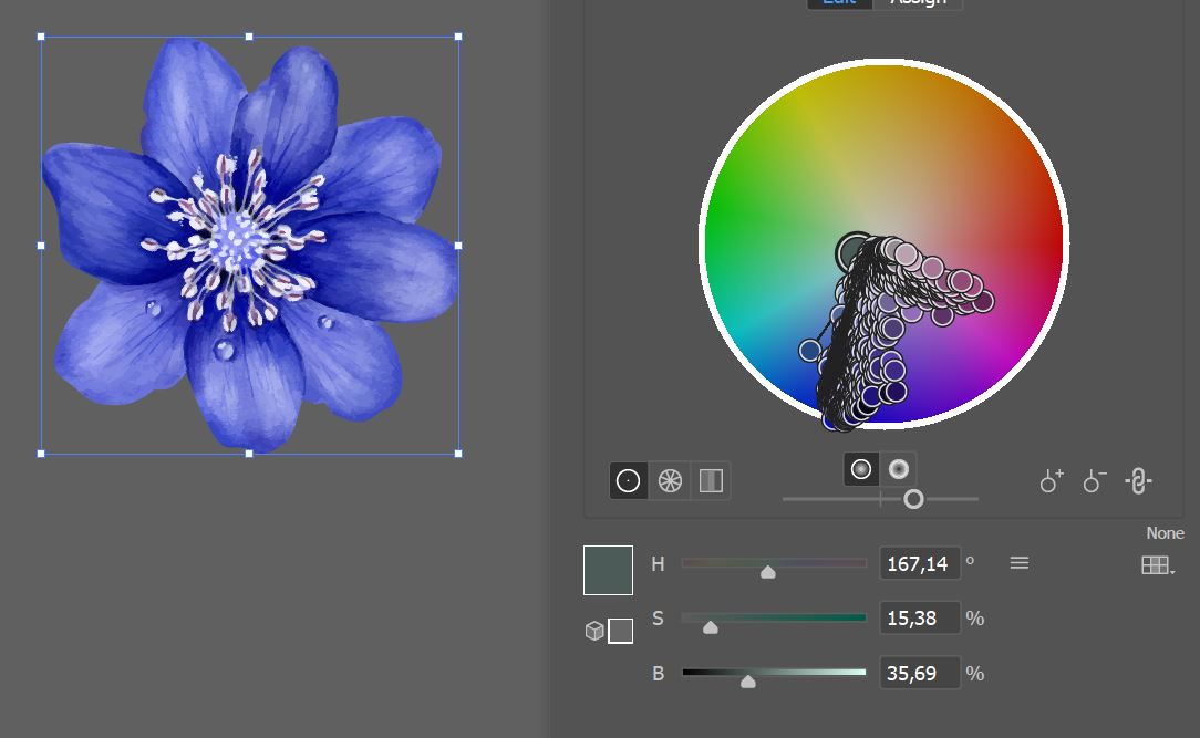 Solved: How to reduce saturation from Recolor Artwork tool... - Adobe ...