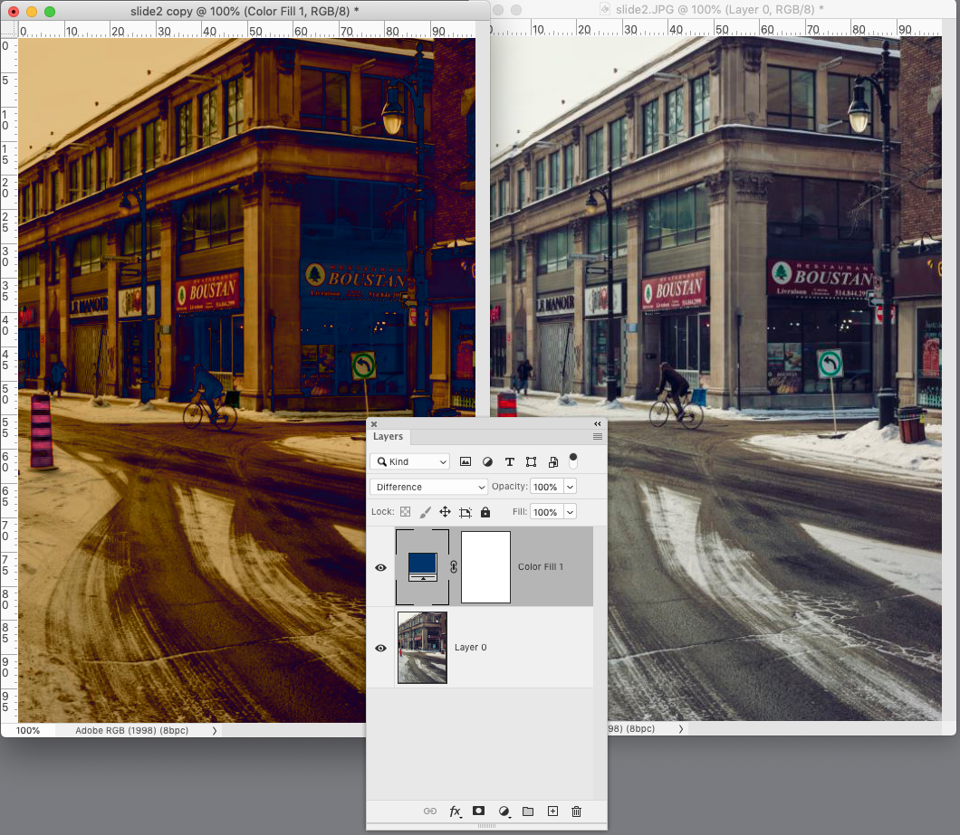 Problem with "difference" blend mode and solid col... - Adobe Support ...