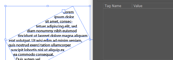 Solved: How to find the top left point of tilted area text - Adobe ...