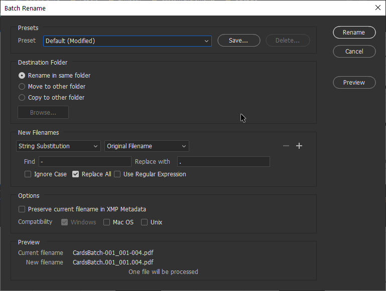 Batch processing pdf + action + save in different ... - Adobe Product ...