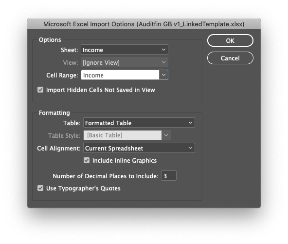 Importing Excel charts into Indesign 2020 turns al... - Adobe Community ...