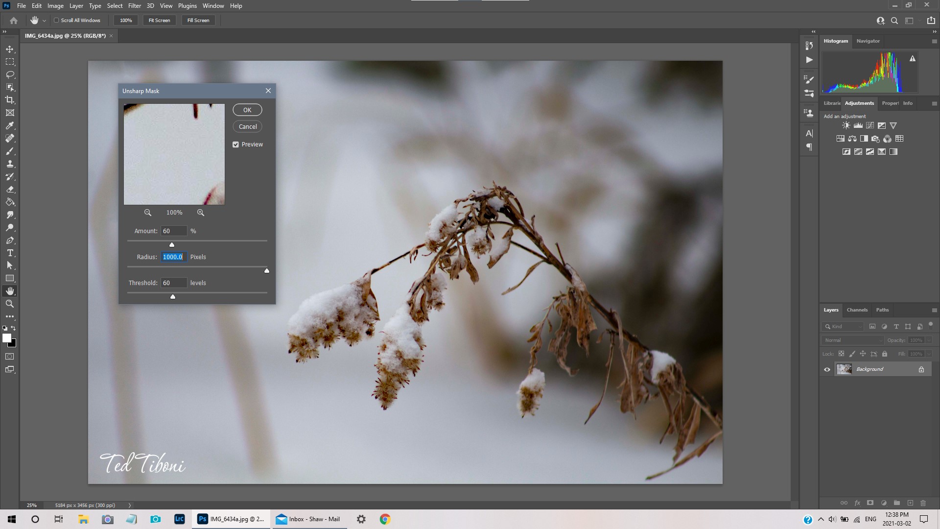 Unsharp mask not working properly - Adobe Support Community - 11865468