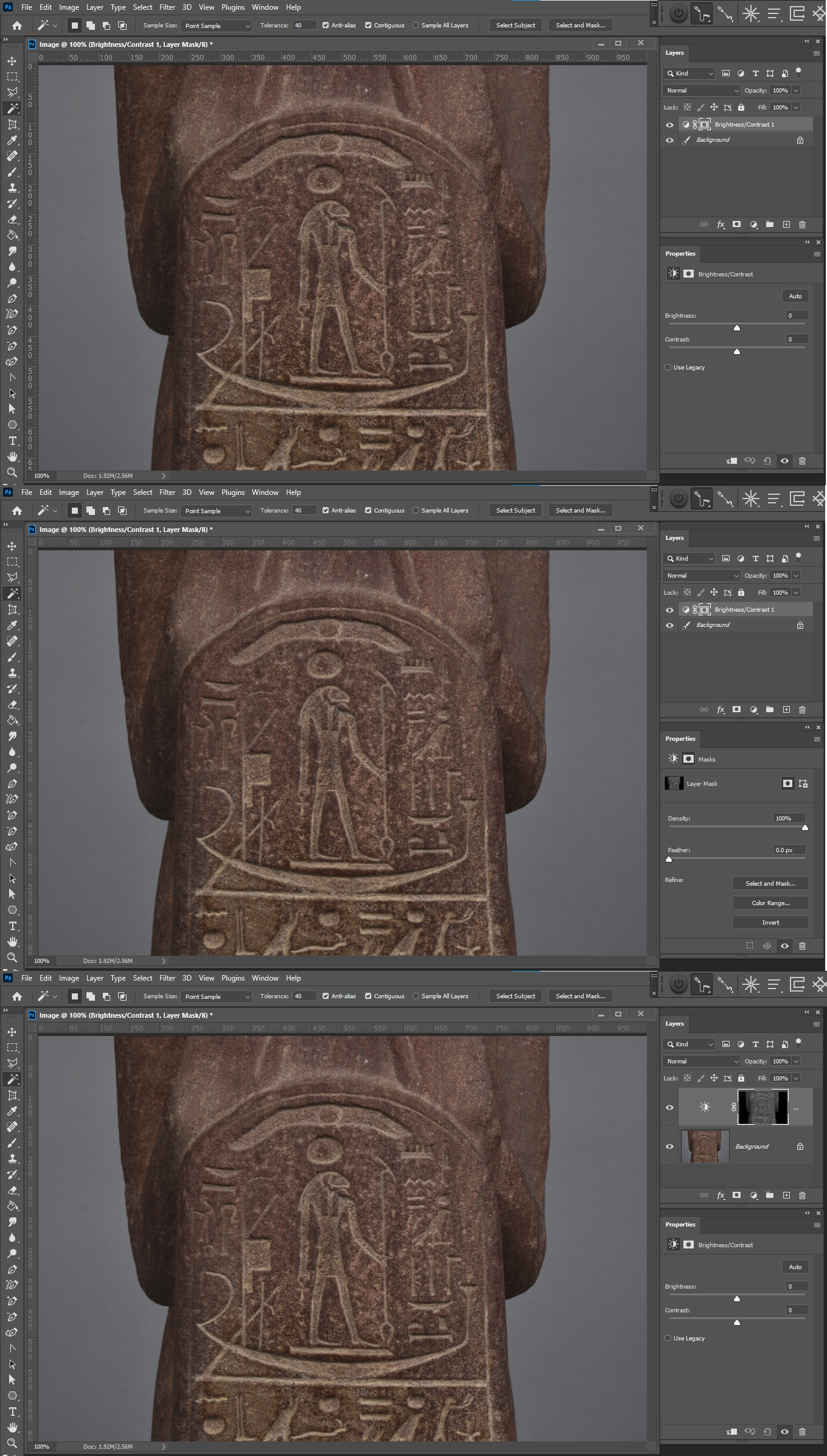 Brightness Adjustments using Pen Tool Query - Adobe Community - 11869329
