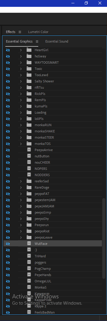 How to arrange essential graphics in Premiere? - Adobe Community - 11893559