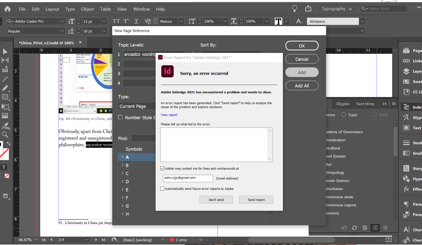Solved: Index crashing InDesign - Adobe Community - 11907510