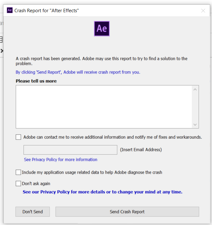 ADOBE AFTER EFFECTS CRASHES AS SOON AS IT LOADS - ... - Adobe Product ...