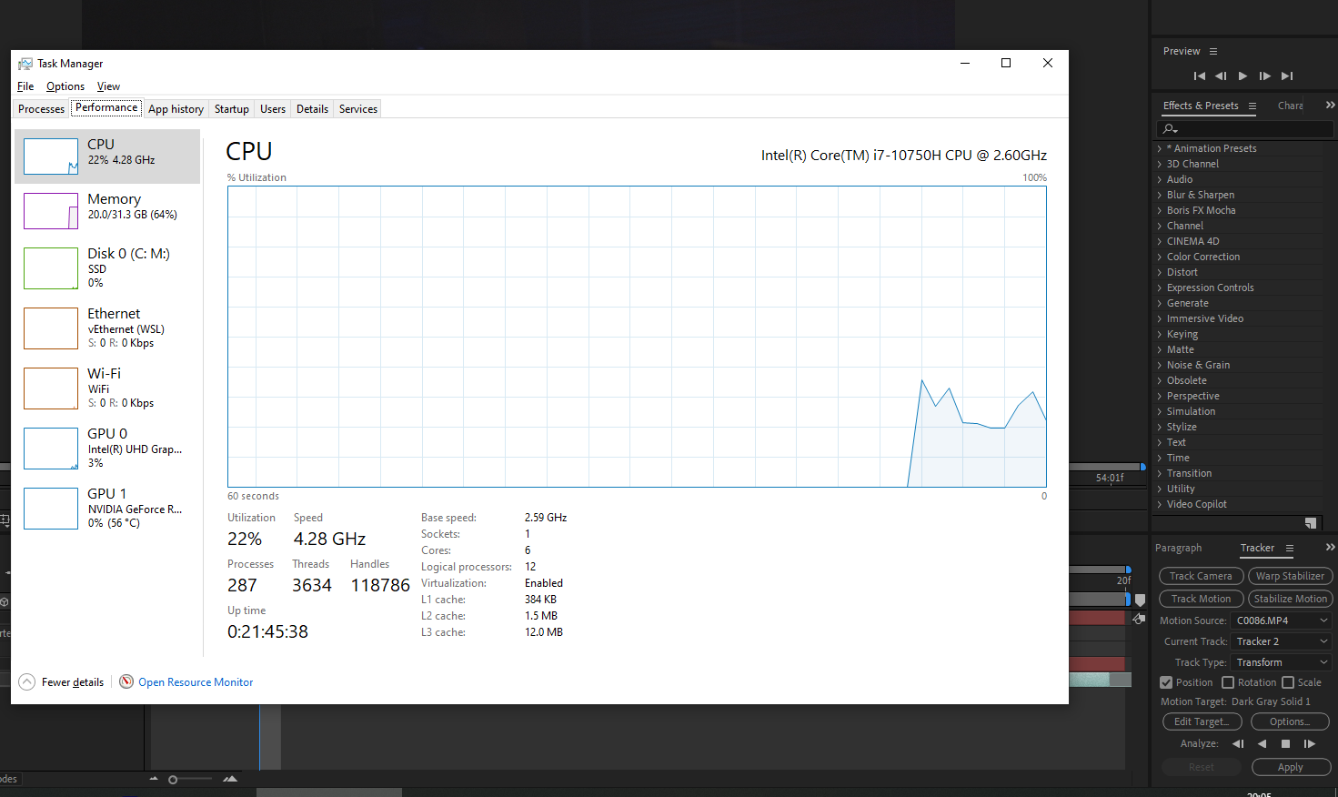 Motion Track doesn't utilize 100% of cpu or any g... - Adobe Community ...