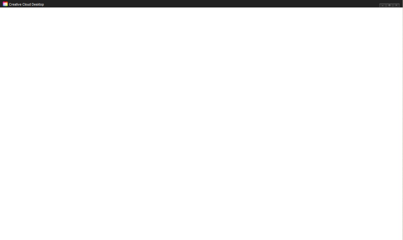 Blank desktop app screen - Adobe Product Community - 11913385