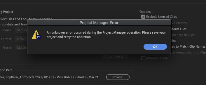 Project Manager Problems - Adobe Community - 11927134