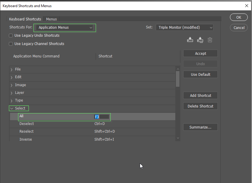 Select Pixel - Keyboard shortcuts location at Pho... - Adobe Product ...