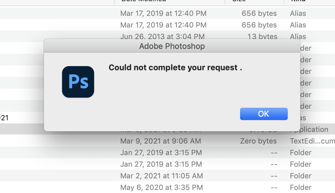 Keep getting "Could Not Complete Your Request"when... - Adobe Support ...