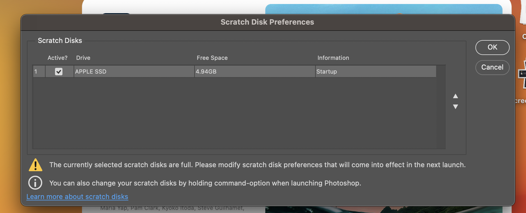 Scratch Disks are full - Adobe Community - 11940491