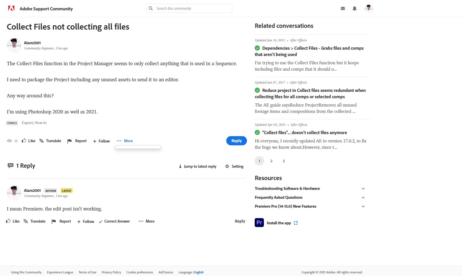 Collect Files not collecting all files - Adobe Product Community - 11952014