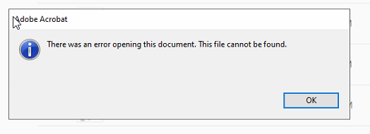 Cannot open PDF from symbolic folder share - Adobe Product Community ...