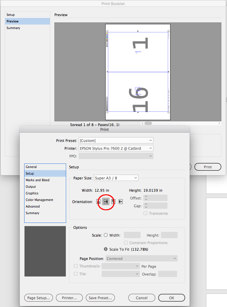 Solved: Print Booklet 2-Up Saddle Stitch Not Rotating Spre... - Adobe ...