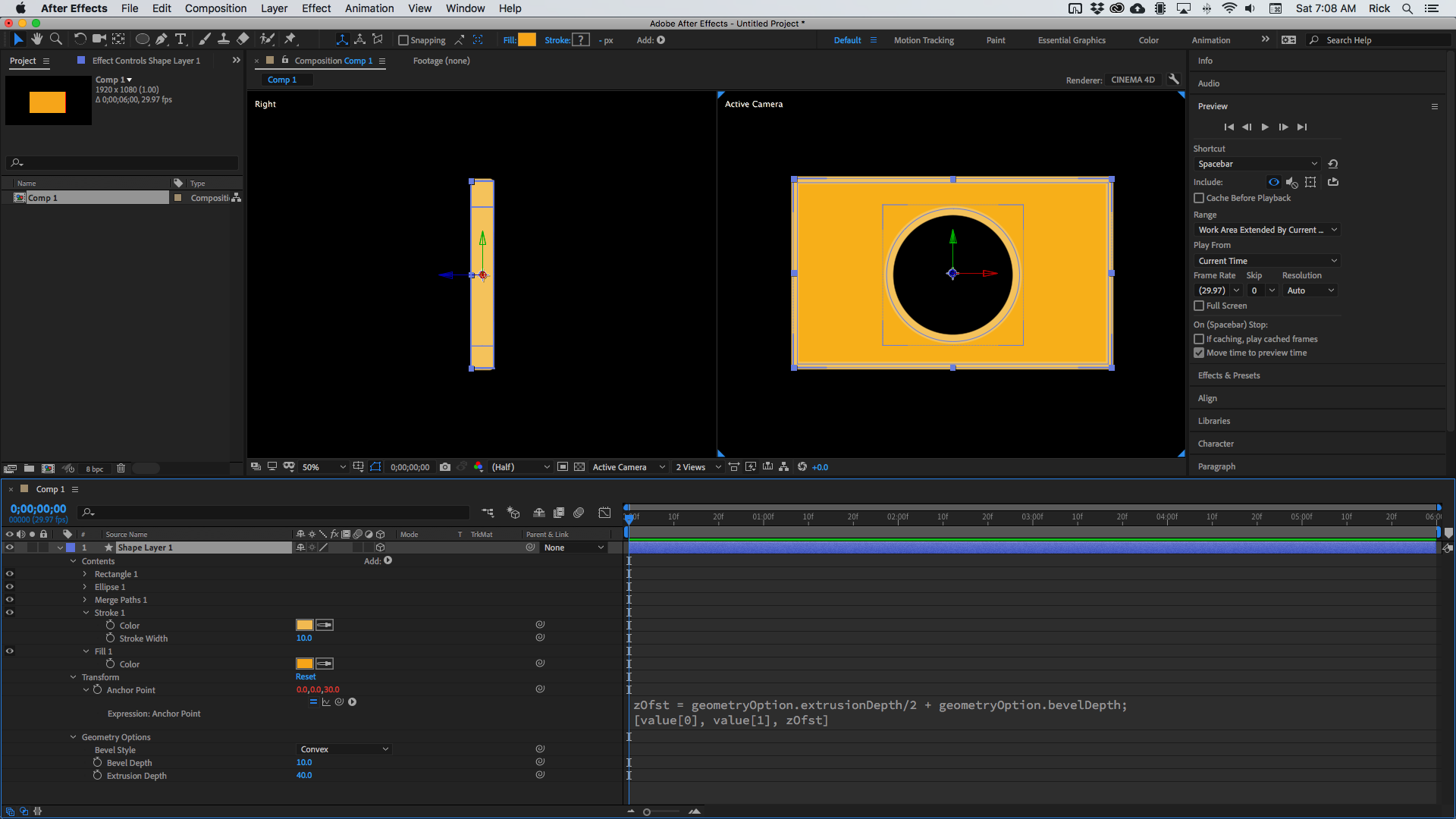 Solved: Making a 3D Extruded object rotate from its center - Adobe ...