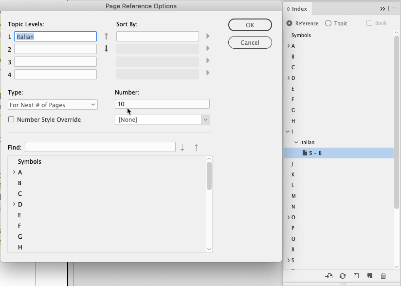 Index - page number OR page range - Adobe Community - 10736435