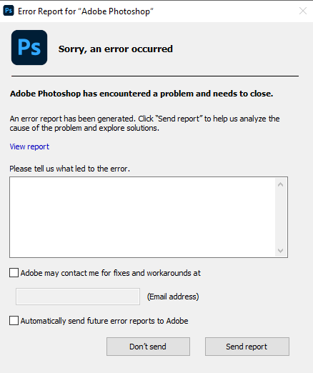 Ps Error occurred when startup - Adobe Support Community - 12016192