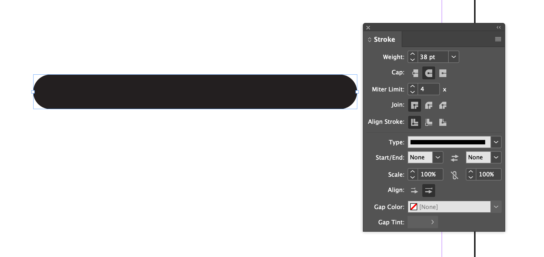 Solved: I need to make a LINE with a rounded edge but the ... - Adobe ...