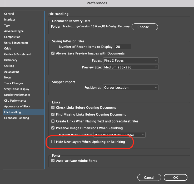 InDesign Not Importing All Link Layers When Updati... - Adobe Product ...