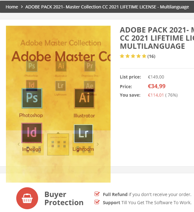 ADOBE PACK 2021 MASTER COLLECTION CC 2021 LIFETIME... - Adobe Product ...