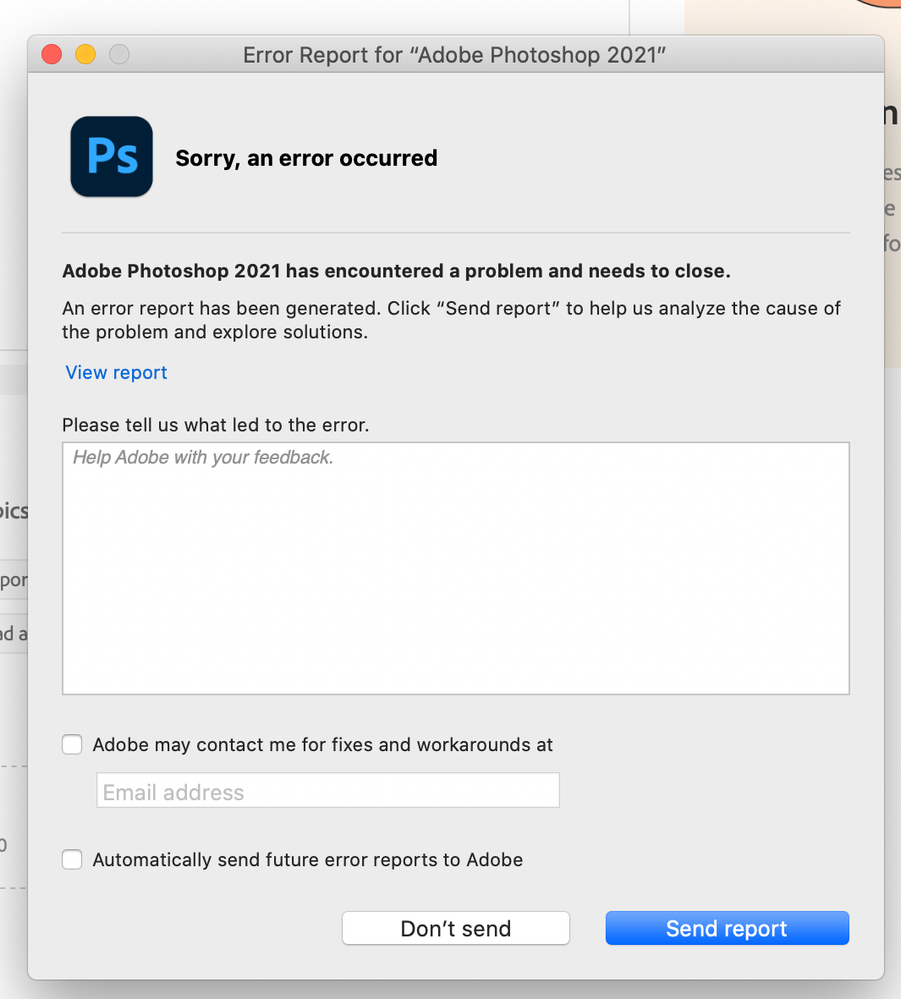 When I try to open photoshop, it says there is an ... - Adobe Product ...