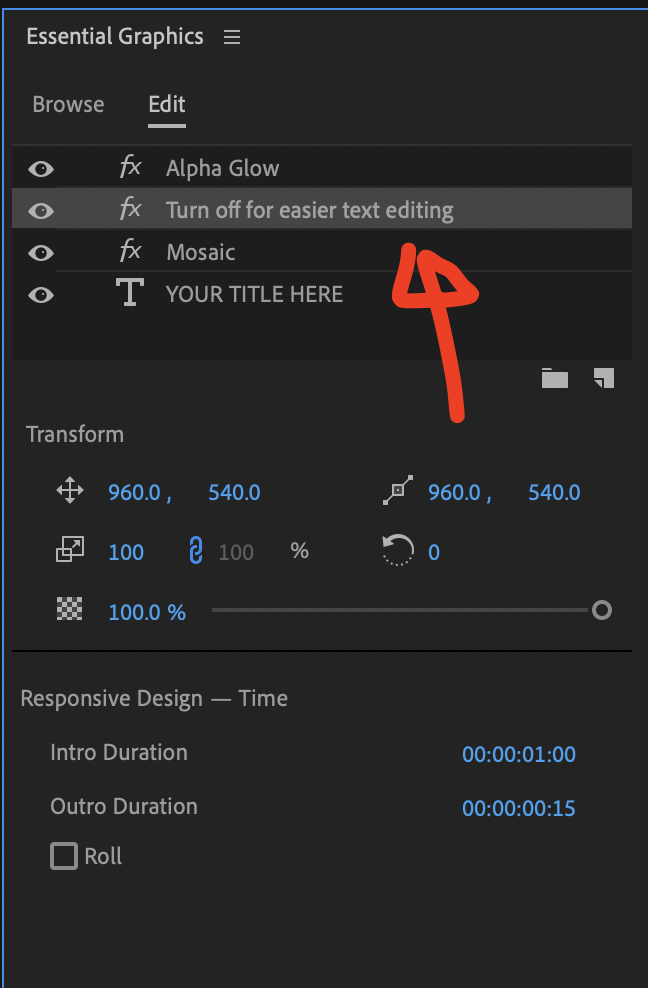 Angled Title Graphic weird fade out - Adobe Community - 12024342