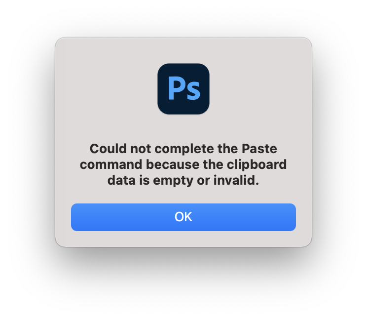 Error while trying to paste a smart object from Il... - Adobe Community - 12031302