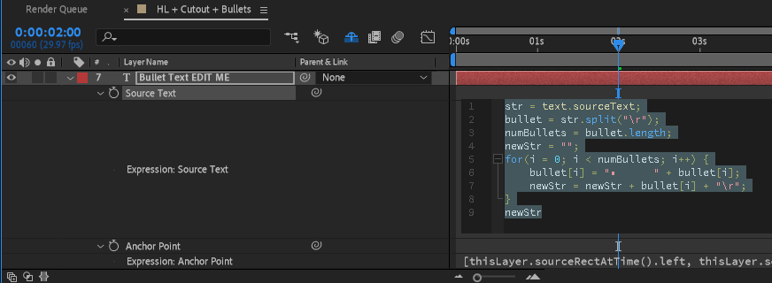 Solved: How to format bullet point in after effects? - Adobe Product ...
