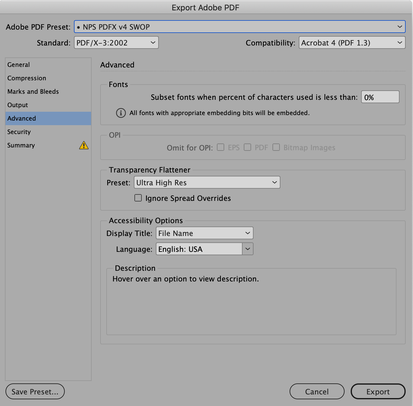 Solved: InDesign > Edit > Transparency Flattener not stick... - Adobe ...