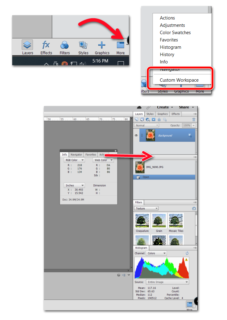 Solved: Photoshop Elements 2021 panel won't dock - Adobe Community ...