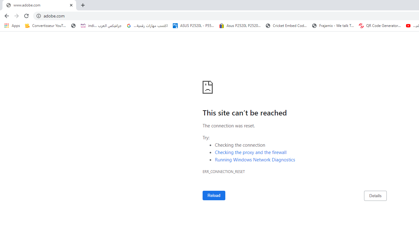 Adobe site does not open - Adobe Product Community - 12043194