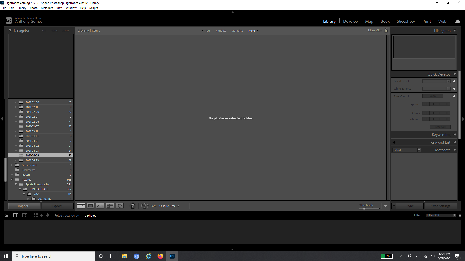 Lightroom has all my photos in Catalog but not Fol... - Adobe Community ...