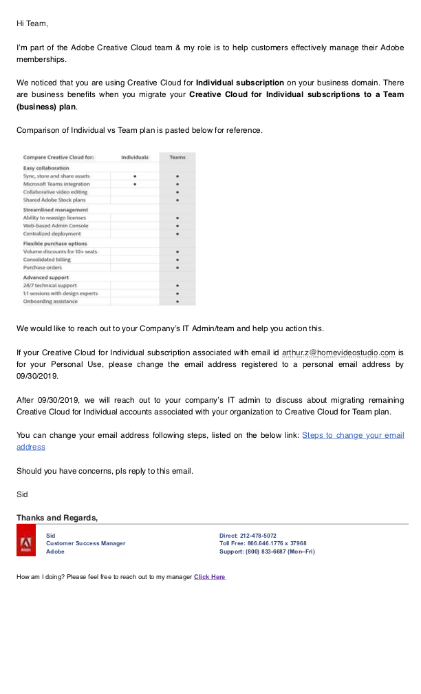 Is this a legitimate email? - Adobe Community - 10612250