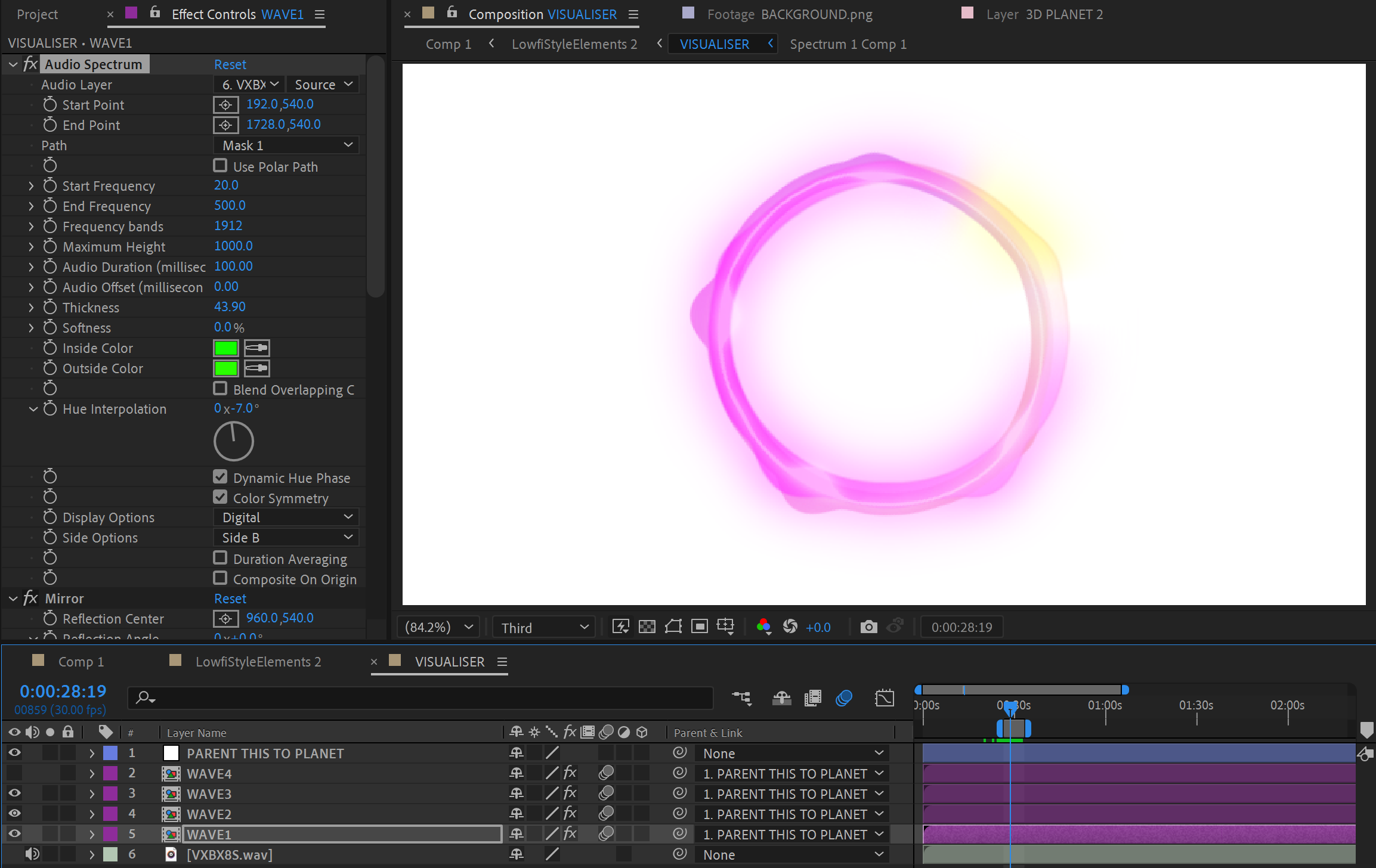 Audio spectrum settings - Adobe Product Community - 12059013