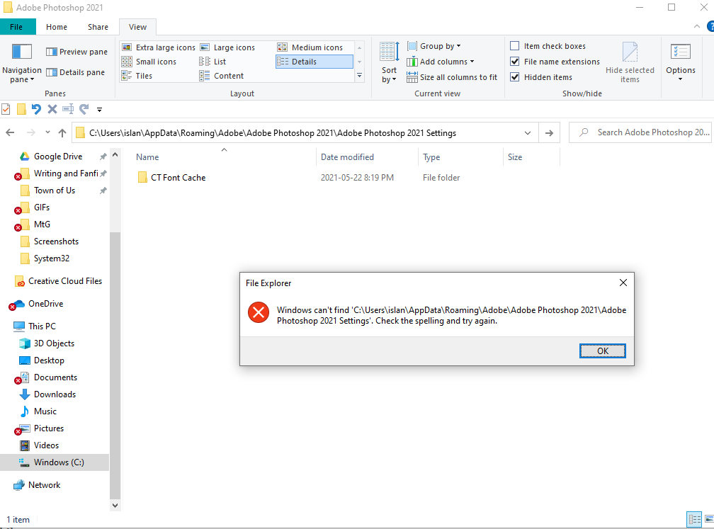 Unable to find Settings Folder on PC to fix Tablet... - Adobe Product ...