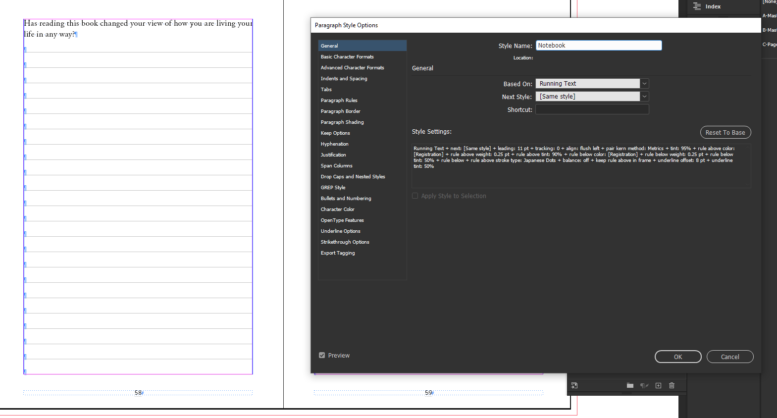 Solved: Insert lines/rules into a book - Adobe Product Community - 12061427
