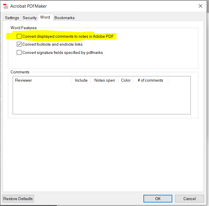 Adobe PDFMaker PDFs no longer show MS Word file's ... - Adobe Product ...
