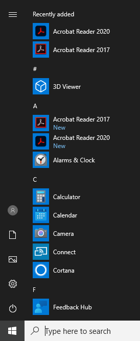 Acrobat Reader 2017 start menu shortcut not remove... - Adobe Product ...