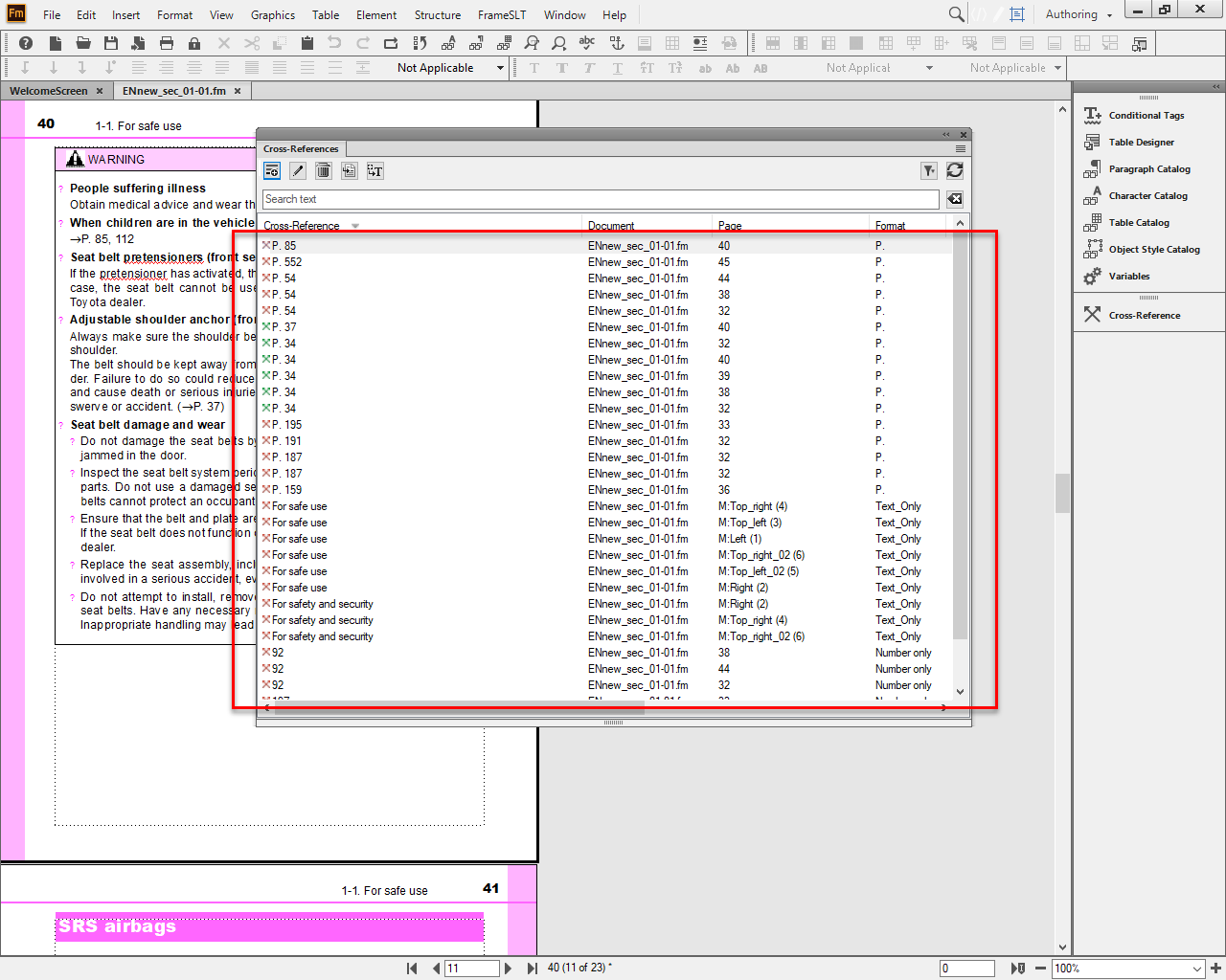 Solved: How to save list of Cross-References. - Adobe Product Community - 10745689